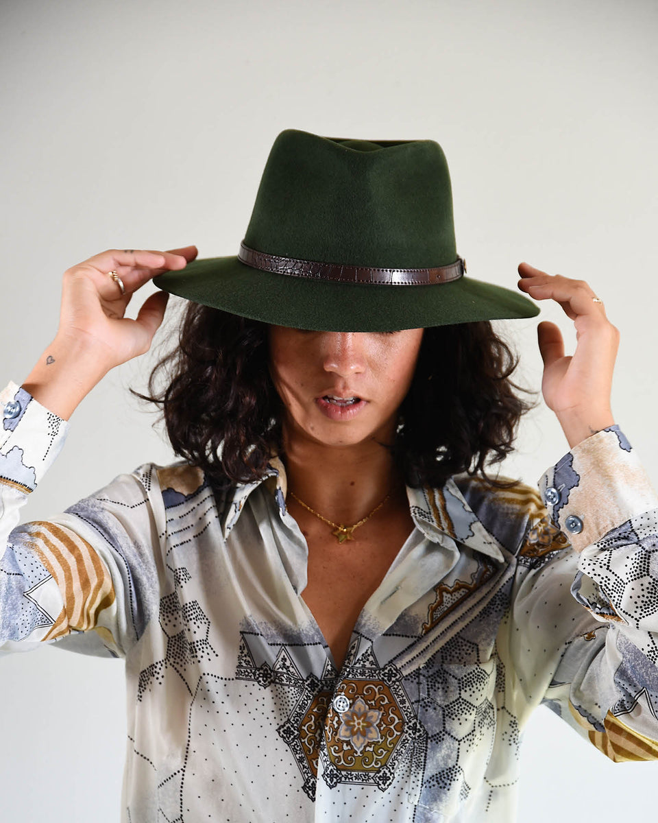 The DiNgo Felt Hat - Forest Green – fallenBROKENstreet